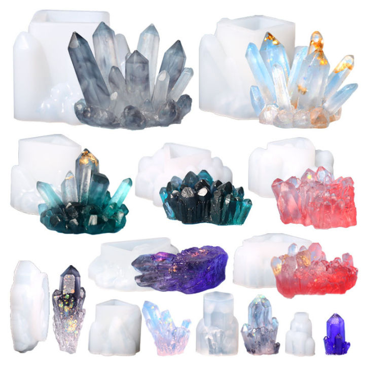 Crystal Cluster DIY Epoxy Resin Decoration Rockery Icicle Candle ...