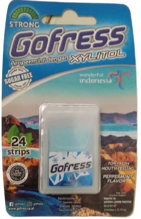 Gofress Xylitol Peppermint Flavor Suger Free Chewing Gum 24 Strips ...