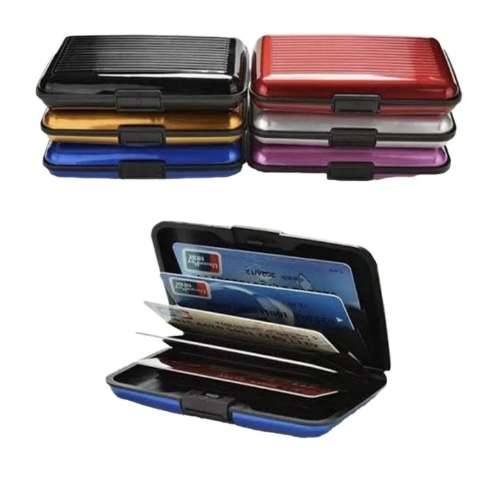 Secure Card Storage - Waterproof Aluminum Card Holder RFID Blocking ...
