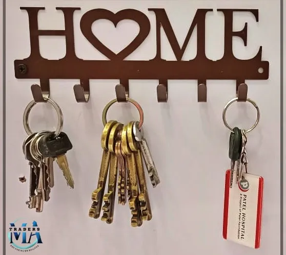 Keys Holder, Wall Mounted Home Decorative Key chains Hanger, Welcome ...