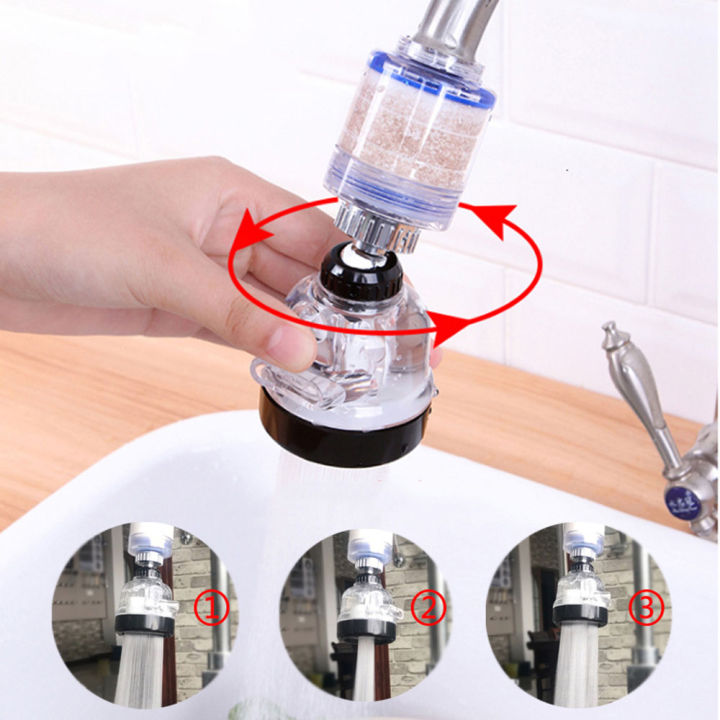 High Pressure Kitchen Purify 360 Rotating 3 Mode Aerator Sink Tap Head ...