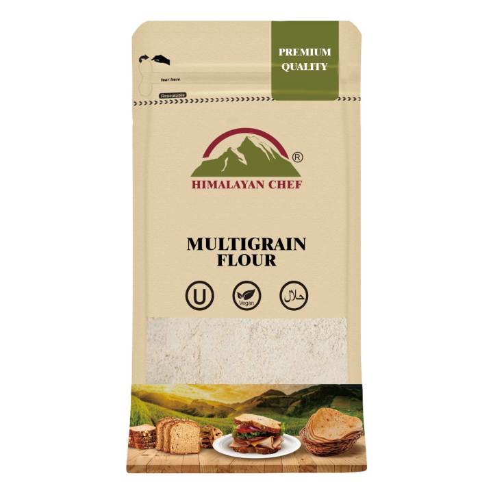 Himalayan Chef Multi Grain Flour with 14 Grains - 800 G Multigrain Atta ...