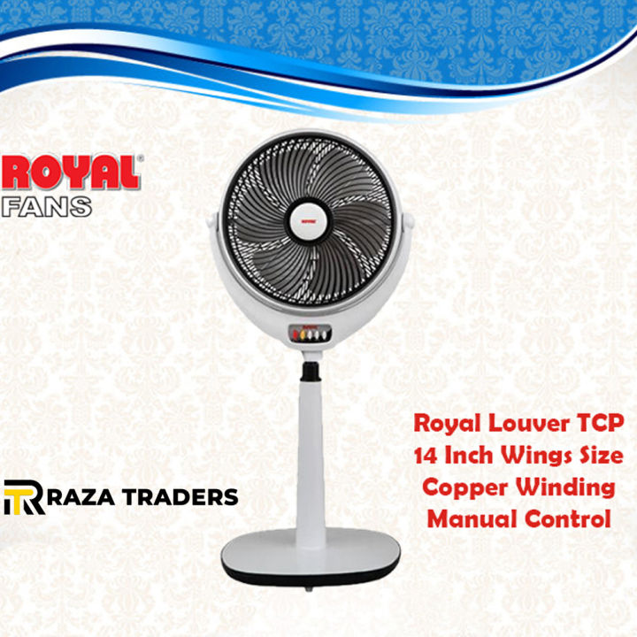 Royal Fans Standing/Pedestal TCP Louver Fan - Copper Winding - 14 ...