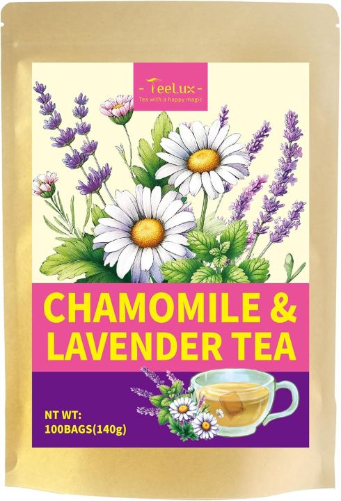 TeeLux Chamomile & Lavender Tea Bags 90 Count, Soothing, Blends ...