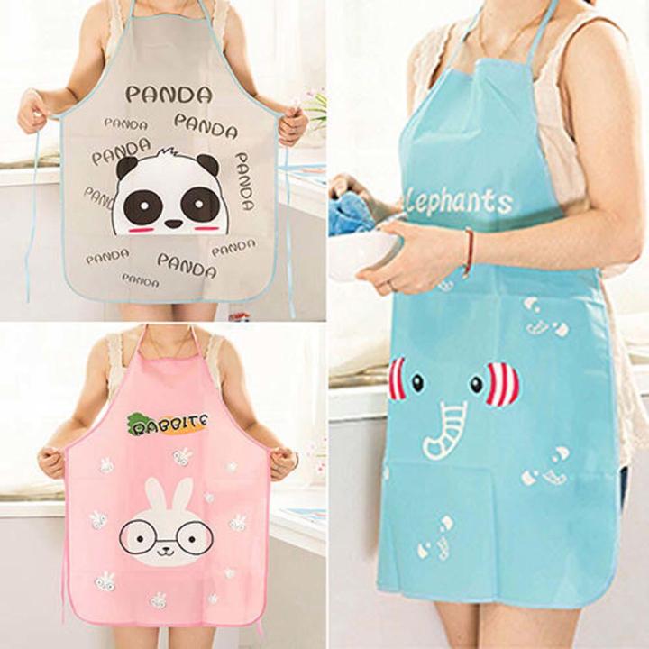 PVC Kitchen Apron Cute Design Panda 70*50cm Cartoon Apron Waterproof ...
