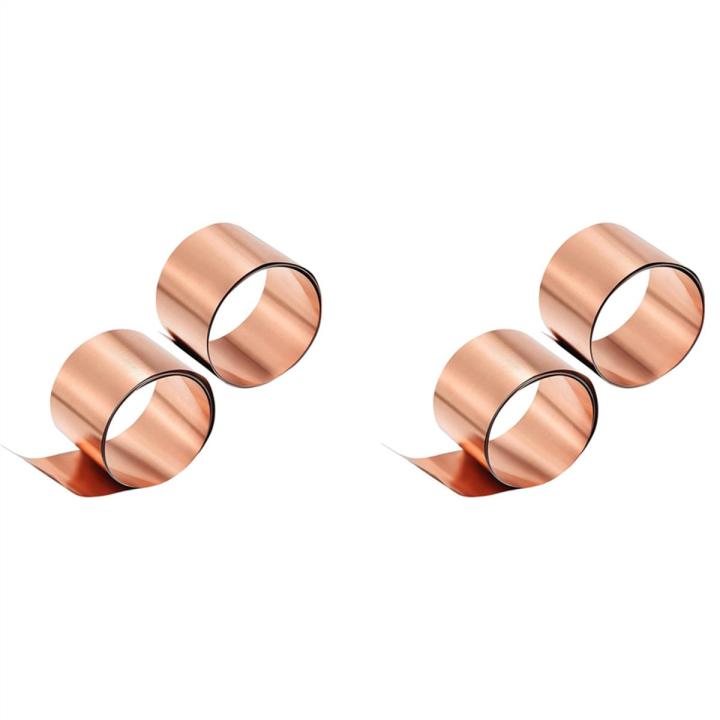 Copper Plate Copper Foil Sheets (2-Pack) - 39"x2.17" Ultra-Thin 0.05mm ...