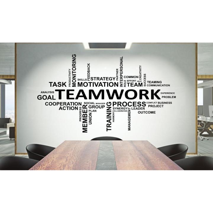 Wall Sticker Decal - Office Wall Vinyl Art Decor - Teamwork Decals ...
