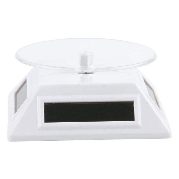 White Solar/Battery Powered Rotating Stand Product Display | Daraz.pk