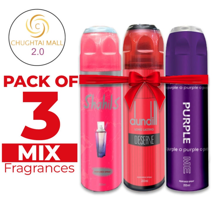 Freshrite Body Spray Pack of 3 Gift - Pack of 3 - Shalis | Desire Red ...