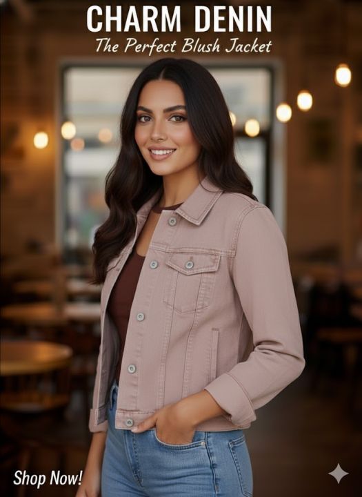 Women's Classic Slim-Fit Denim Jacket for Winter with Insulated ...