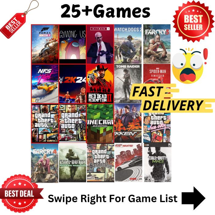 25 Plus Games:Pc Best Price Game Link | Daraz.pk