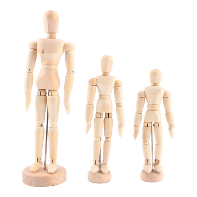 4.5 5.5 8 inch NEW Artist Movable Limbs Male Wooden Toy Figure Model ...