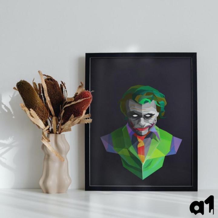 Heath Ledger Joker - Wall Frame - A4 (8x12 inches) | Daraz.pk