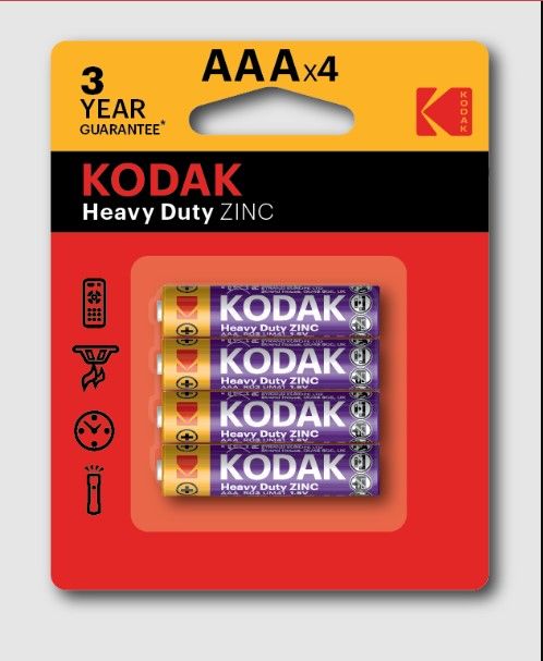 Kodak Zinc Heavy Duty AAA Batteries (04 PCS) - Long-Lasting Power ...