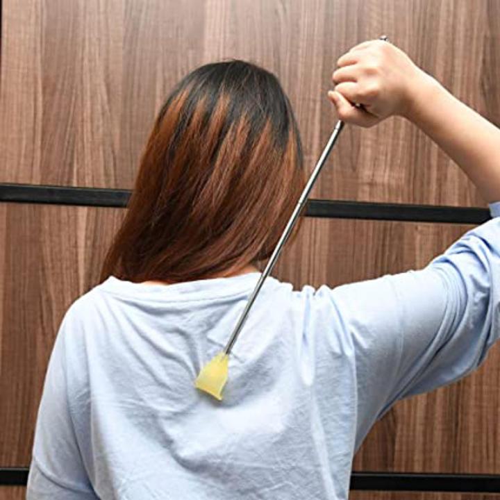 Stainless Steel Telescopic Back Scratcher Extendable Back Itch releif ...