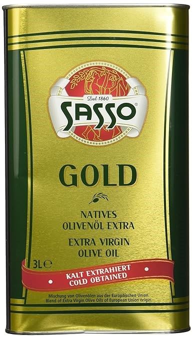 Sasso Extra Virgin Olive Oil 3000 ml (𝐢𝐦𝐩𝐨𝐫𝐭𝐞𝐝 & 𝐨𝐫𝐢𝐠𝐧𝐚𝐥) Gold | Daraz.pk