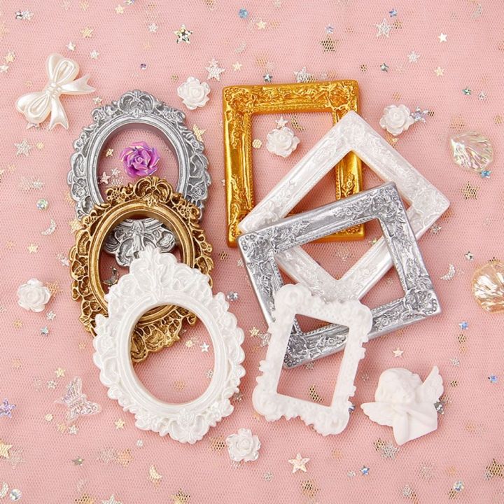 Multiple Styles DIY Resin Photo Frame Rustic 3D Mini Mirror Props ...