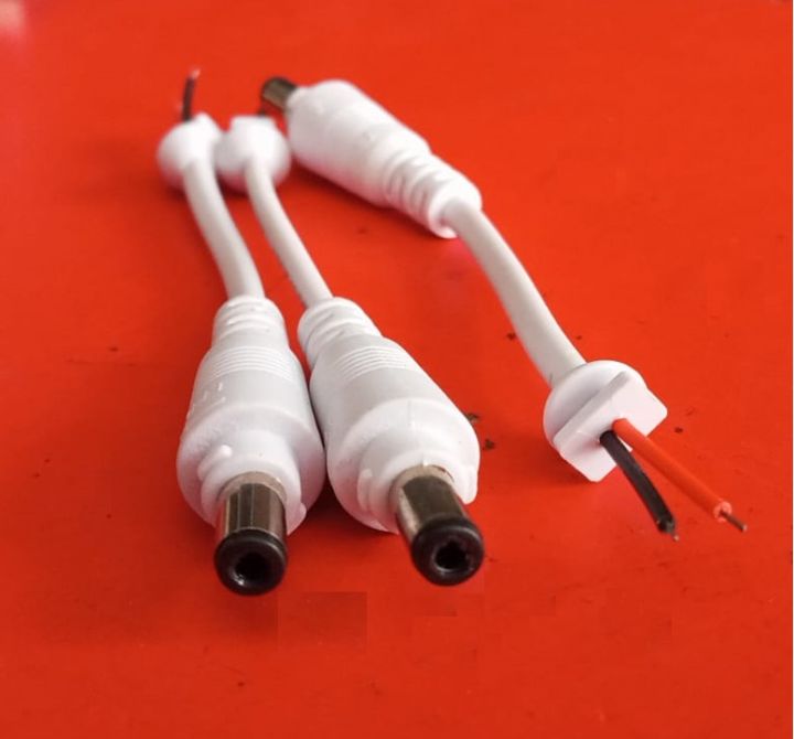 DC Pins 12V DC Power Pin Cable for CCTV Cameras (Pack of 4 Cables ...