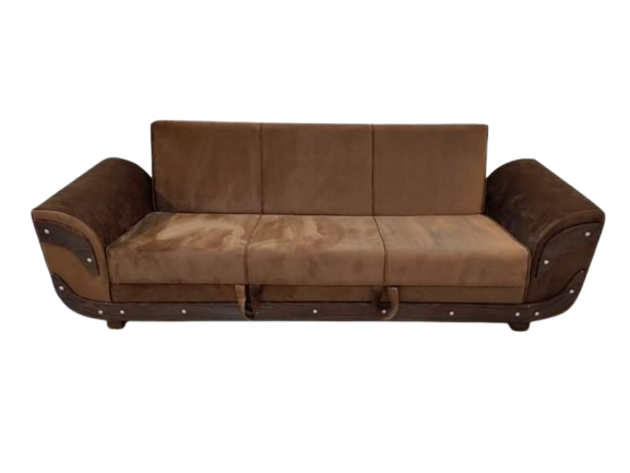 Sofa Combed With Storage 3 Seater Pepsi Brown Valvet & Custumize ...