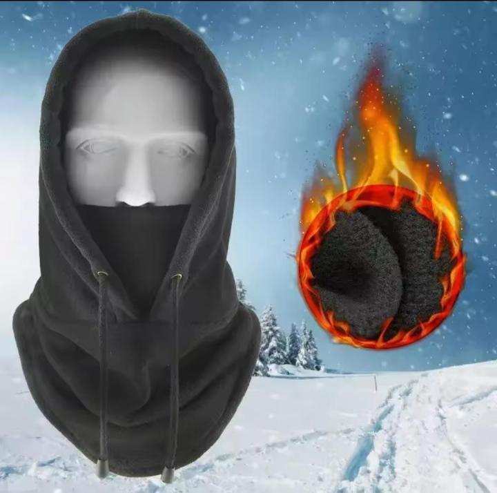 Full Face Cover Cap For Bike Riders Winter Warm Hat with Mask and Neck ...