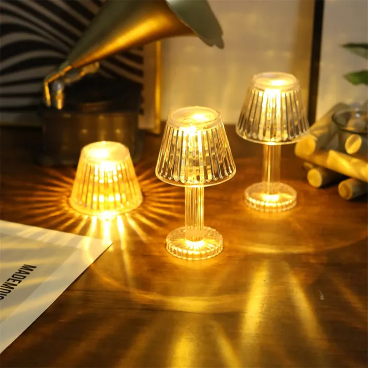 Cartel transparent diamond night lights acrylic cute table lamp bedroom ...