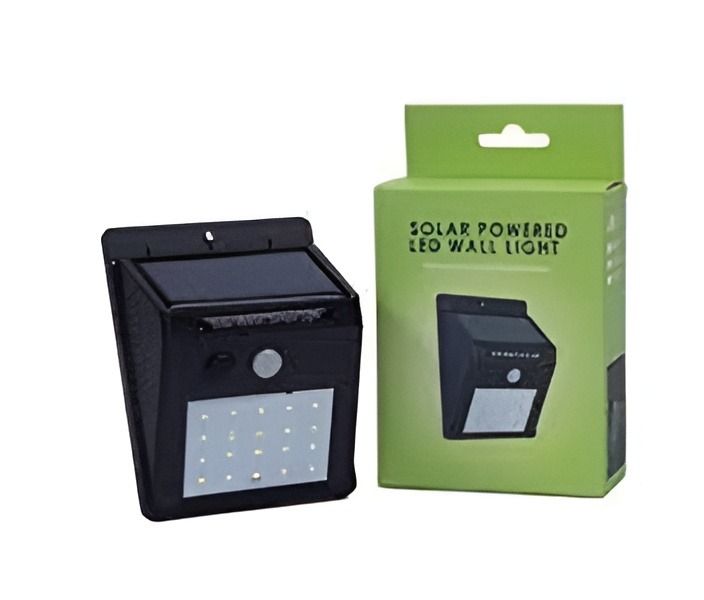 Solar Powered LED Wall Lamp PIR Motion Sensors + CDS Night Sensor ...