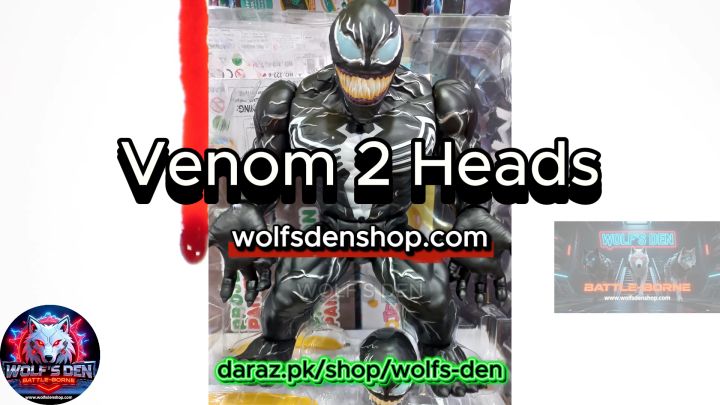 Venom Two, Double Heads. With Tongue and Without Tongue. Action Figure ...