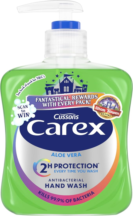 Carex 2 Hour Protection Antibacterial Aloe Vera Hand Wash, Added ...
