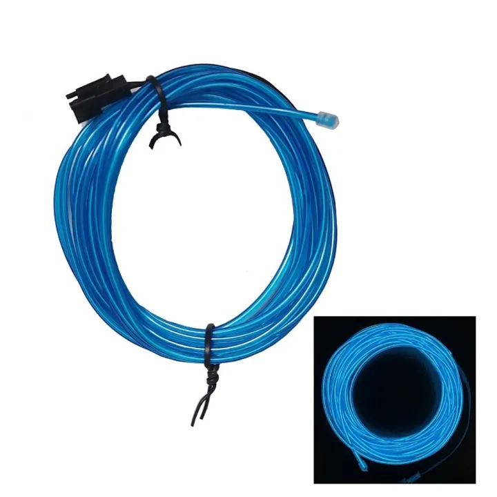 1Pcs Waterproof Clothing Luminous Glow EL Wire Cable LED Neon DIY ...
