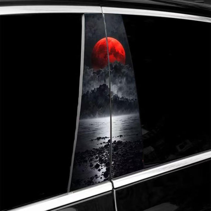 2pcs/1set Car B Pillar Sticker Decal Vinyl Car Decals Body Side ...