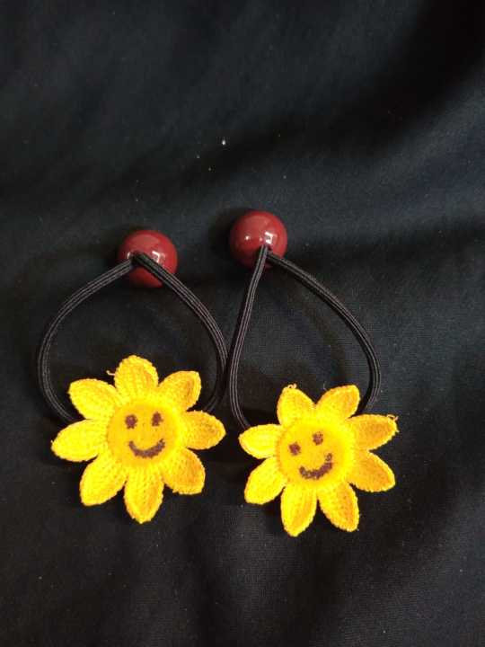 4 pc Elastic Hair Bands Children Headdress Hair Loop No-Damage Hair ...