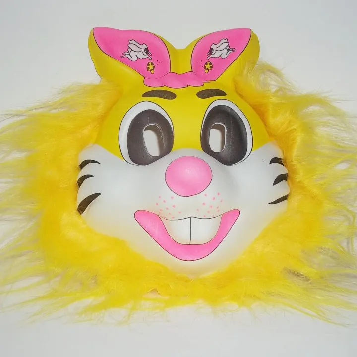 Rabbit Cartoon Face Mask for Kids Adults Cosplay Eva Foam Animal Face ...
