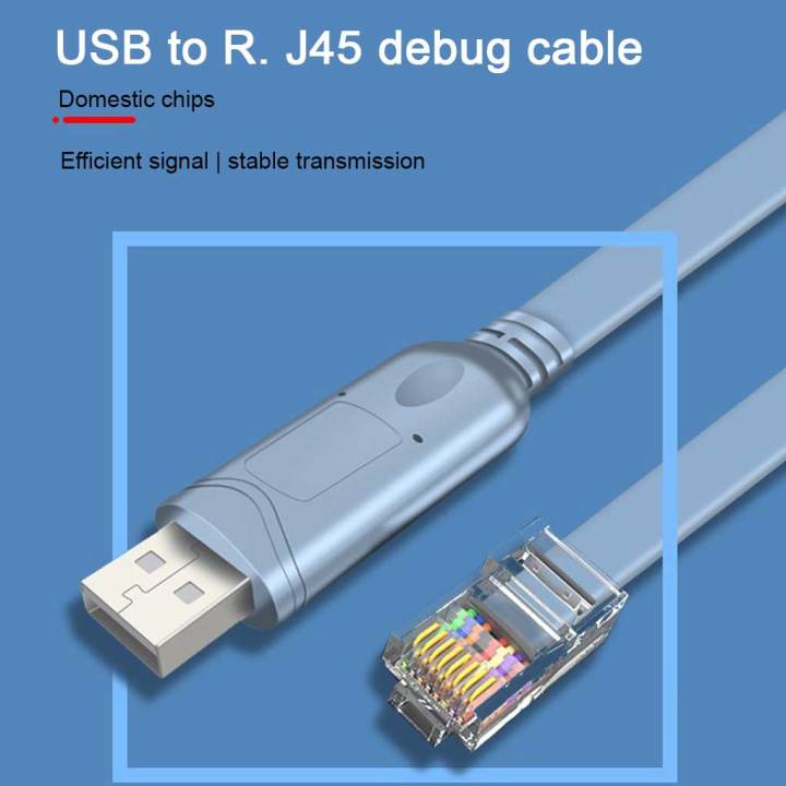 1.8M USB To RJ45 For Cisco USB Console Cable Debug Line For Cisco H3C HP Arba 9306 Huawei Router ...