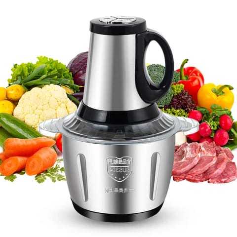 Silver Crest Electric Meat Grinder chopper 3L Stainless steel sharp blades 4 pcs 1000 Watts ...
