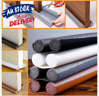 Door Draft Stopper, 32'' to 36'' Under Door Draft Blocker, Noise Sound ...