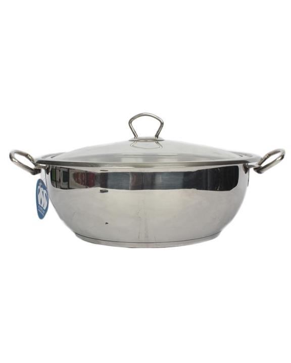 Alpha Stainless Steel Karahi Pot 32Cm | Daraz.pk