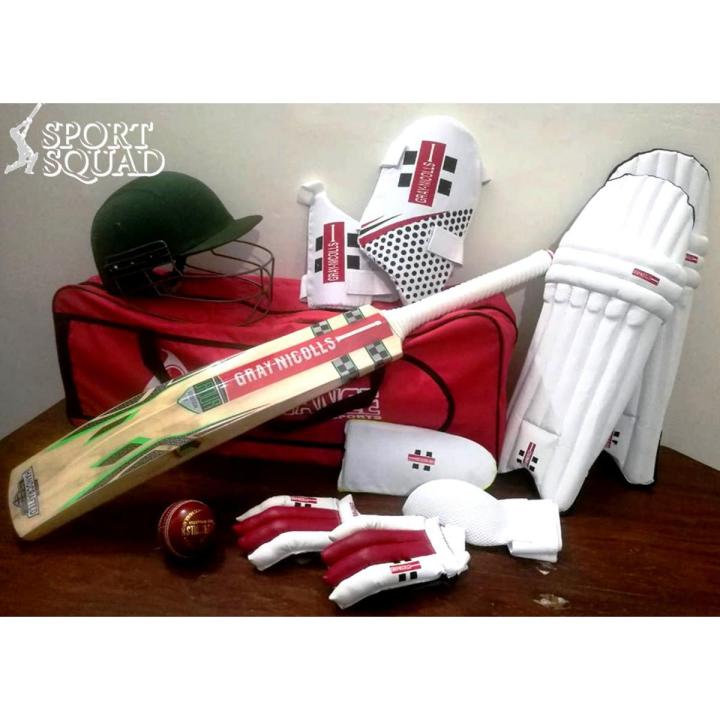 Pack of 8 - Cricket Kit For Adults (Hard Ball Bat + Hard Ball + Gloves ...