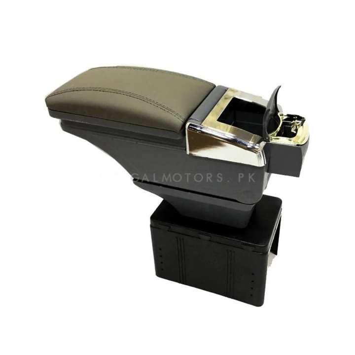 Arm Rest with Chrome Black Universal | Center Console Storage Box ...