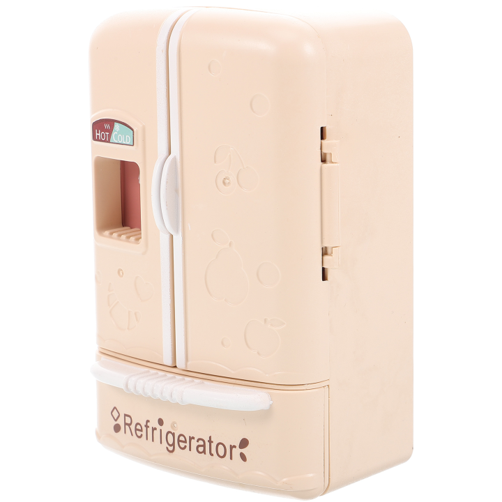 Double Door Refrigerator Dollhouse Miniatures Accessories Fridge Toys 1 ...