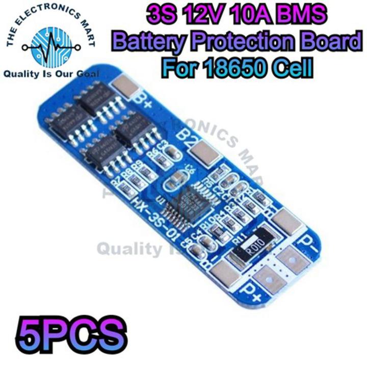 5PCS 3S 10A BMS 12V Lithium Battery Charger Protection Kit Module For ...
