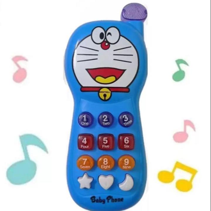 New Doraemon Musical Poem Mobile Telephone With Lights For Kids | Daraz.pk