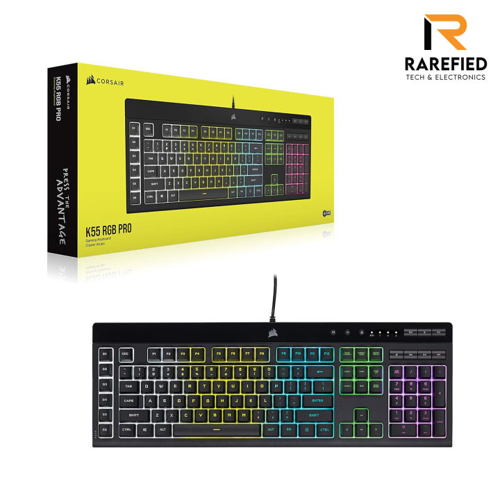 Corsair K55 RGB Pro Gaming Keyboard - Six Macro Keys with Elgato Stream ...