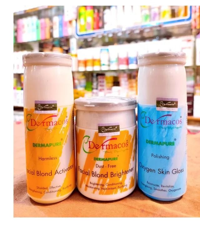 Dermacos Dermapure Skin Polish , Bleach Set Facial Blond Brightener and ...