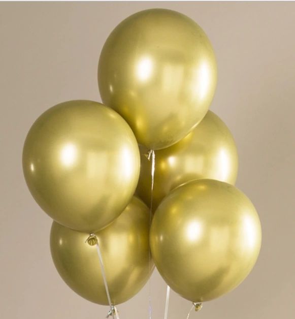 Golden balloons Real matalic golden color balloons 20 pcs | Daraz.pk