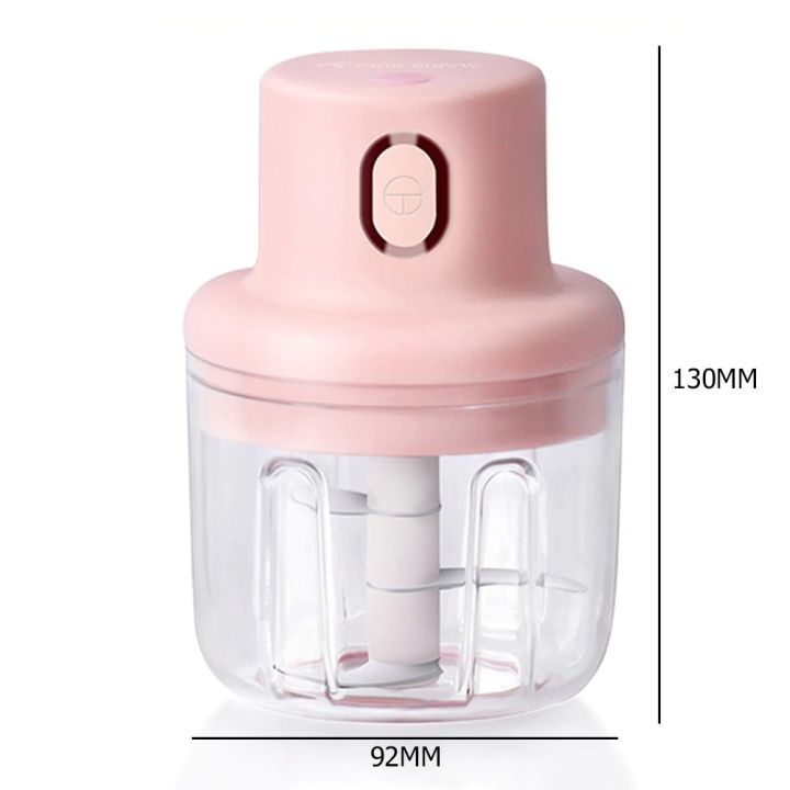 250ML Mini Electric Garlic Food Chopper Ginger Vegetable Crusher Food ...