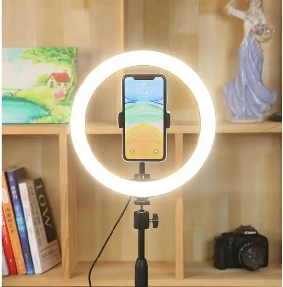 ONLY 26CM Ring Light / 26CM Selfie LED Ring Light 7 Feet Tripod Stand & Mobile Phone Holder 26 ...