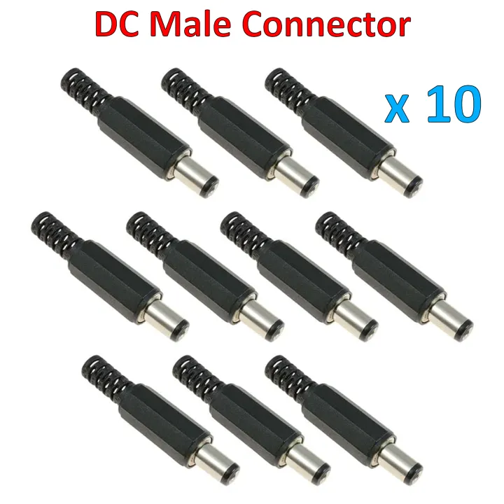 10PCS 12V DC MALE PLUG CONNECTOR FOR FEMALE SOCKET | Daraz.pk