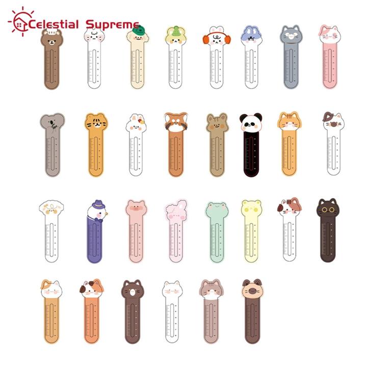 Cartoon Animal Bookmark 30pcs Cute Animal Theme Bookmark Set with Ruler ...