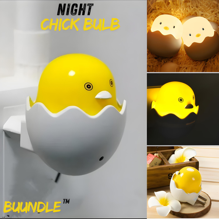 Cartoon Chick Egg Night Light – Mini LED Nursery Lamp with Light ...