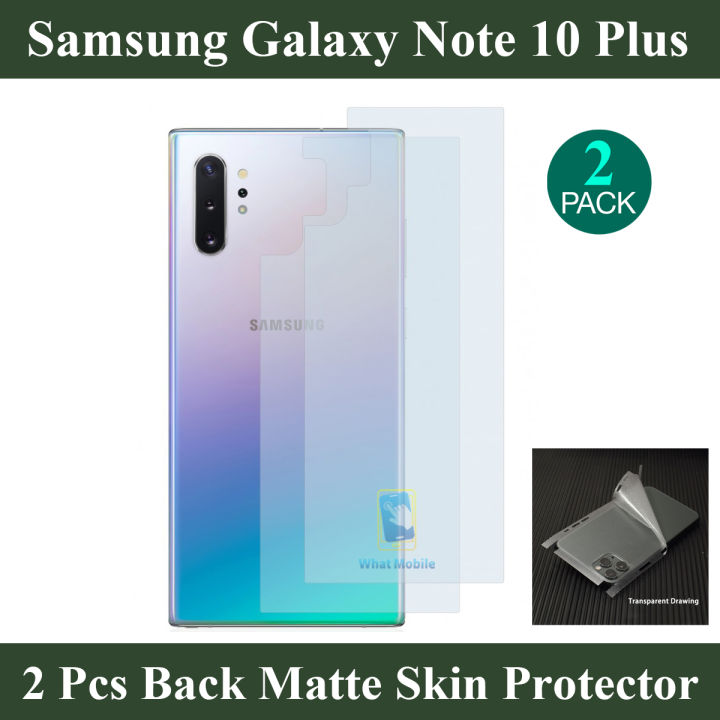 2 Pcs Samsung Galaxy Note10+ Back Matte Protector Anti-Slip Soft Skin ...